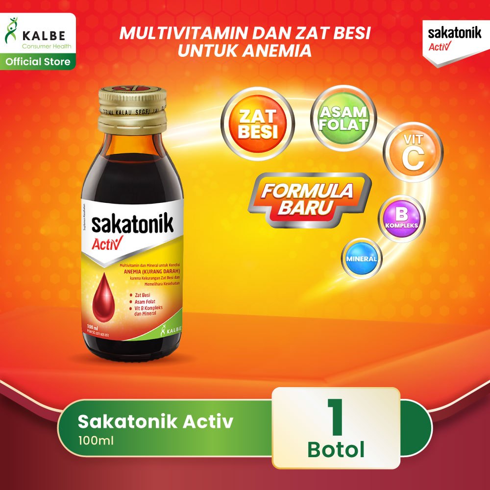 Jual [Free Exclusive Gift - Baca Deskripsi] Sakatonik Activ Syrup 100ml ...