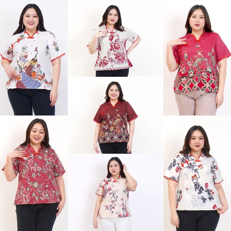 Jual BAJU IMLEK CHEONGSAM BLOUSE ATASAN BATIK WANITA CEWEK BIGSIZE ...