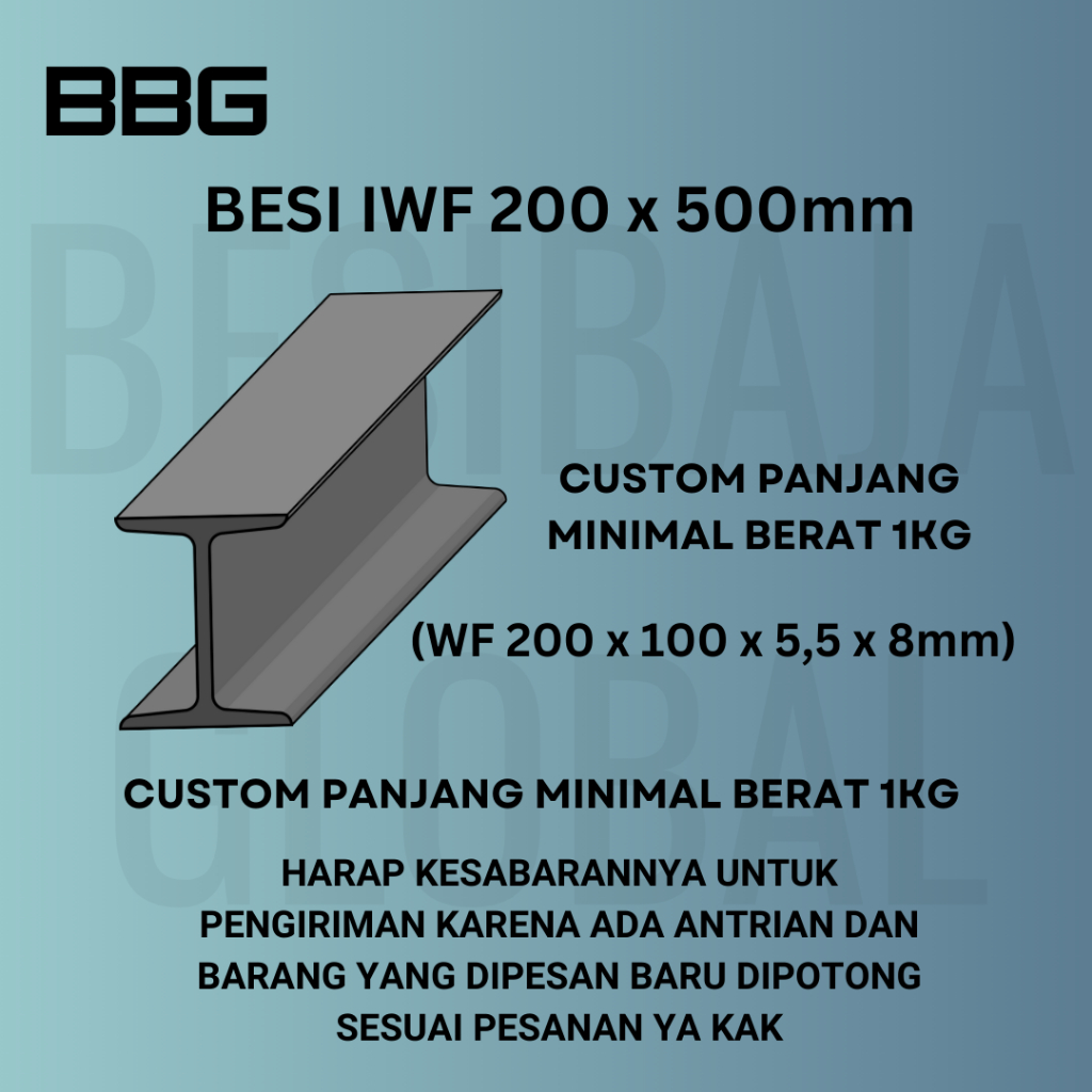 Jual BESI IWF 200 x 500mm | Shopee Indonesia