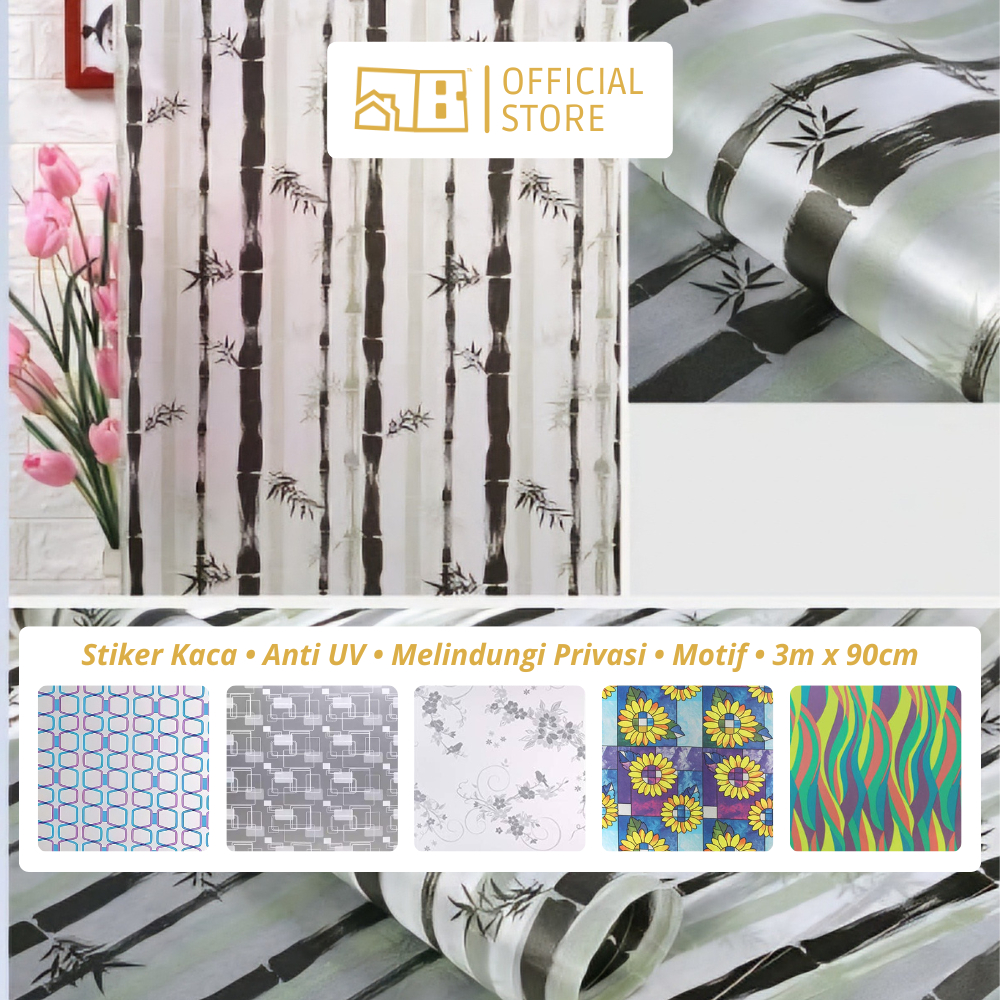Jual PART 1 [10 Motif] Sticker Kaca Film/Jendela 3 x 90cm Melindungi ...