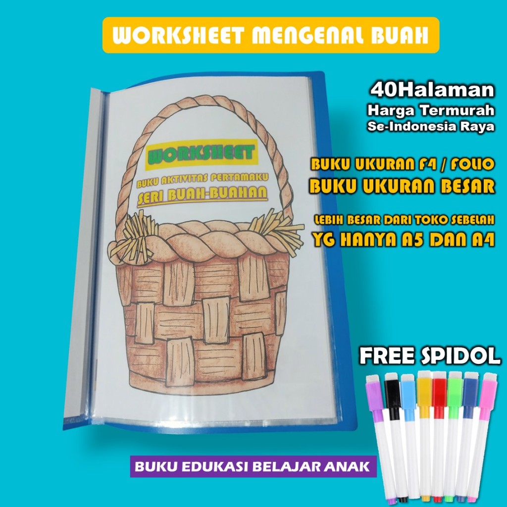 Jual (40 HALAMAN FOLIO/F4) Buku Belajar Anak 3 4 5 6 7 Tahun Mengenal ...