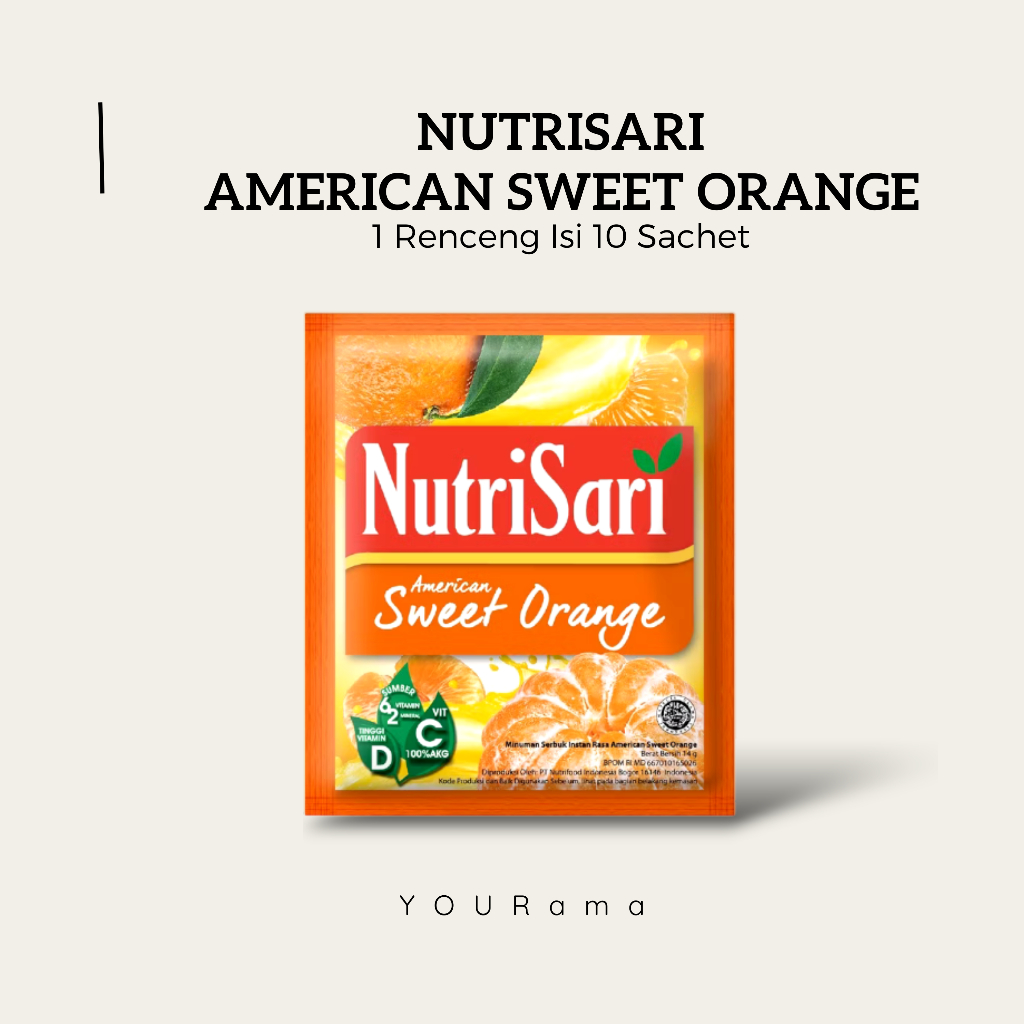 Jual Nutrisari American Sweet Orange 1 Renceng Isi 10 Sachet | Shopee ...