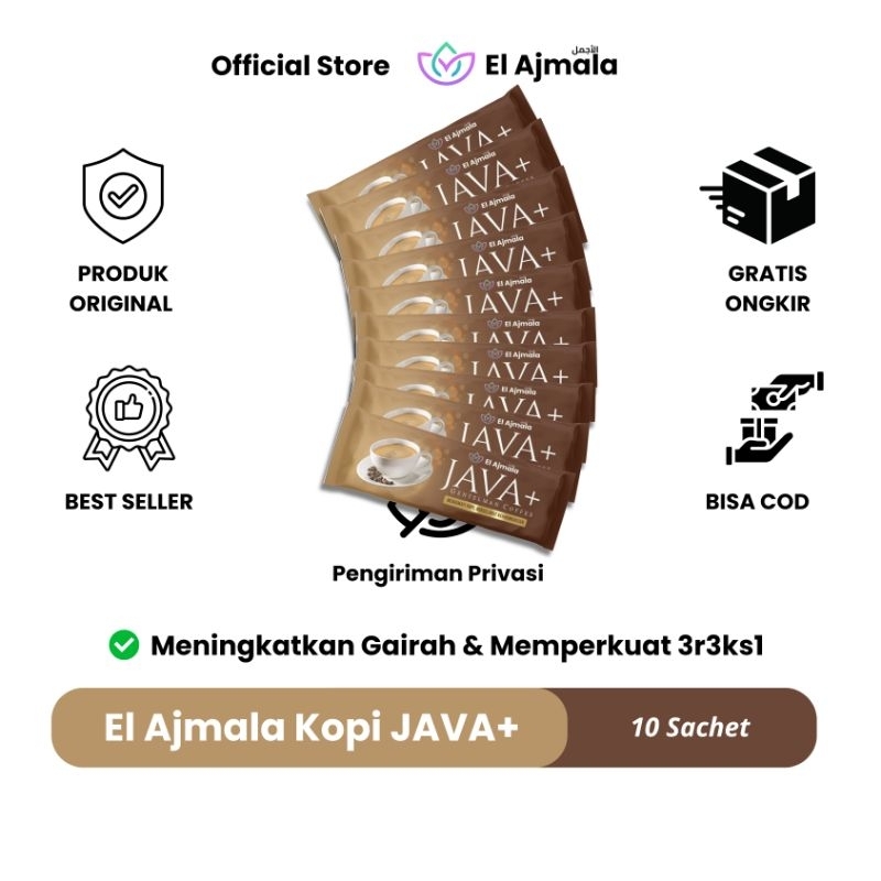 Jual El Ajmala - Kopi Java Plus 10 Sachet Kopi Vitalitas Pria Dewasa ...