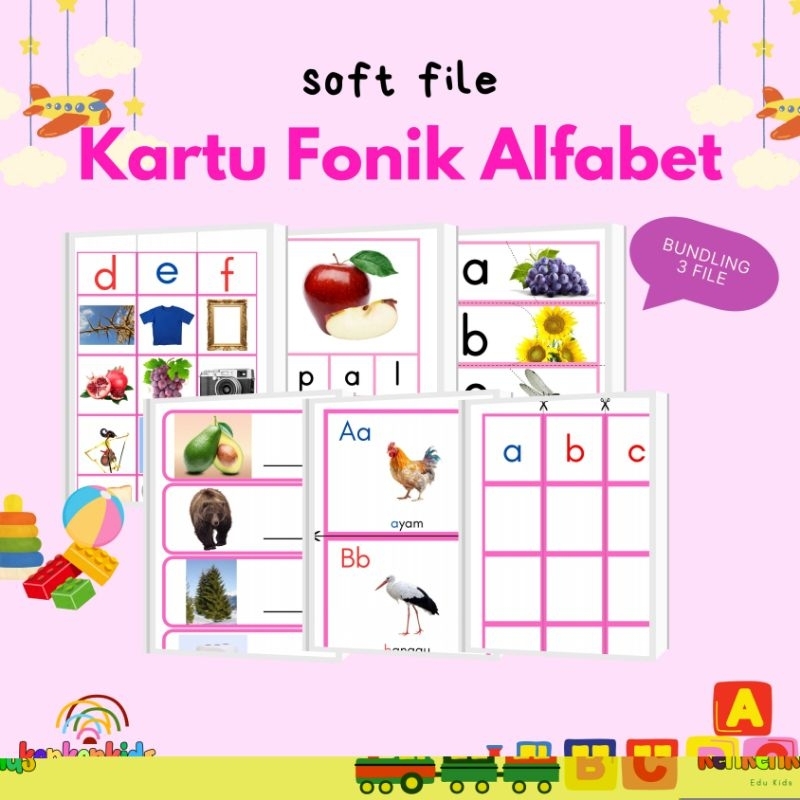 Jual SOFTFILE PRINTABLE FONIK PHONICS ALFABET MONTESSORI | Shopee Indonesia