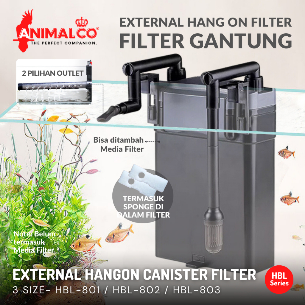 Jual Filter External Canister Gantung Aquarium Hanging Hang On Hangon ...