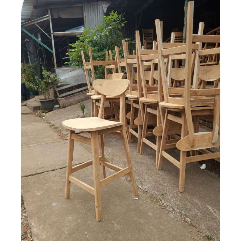 Jual kursi bar cafe ukuran 75cm sampai dudukan kayu jati | Shopee Indonesia