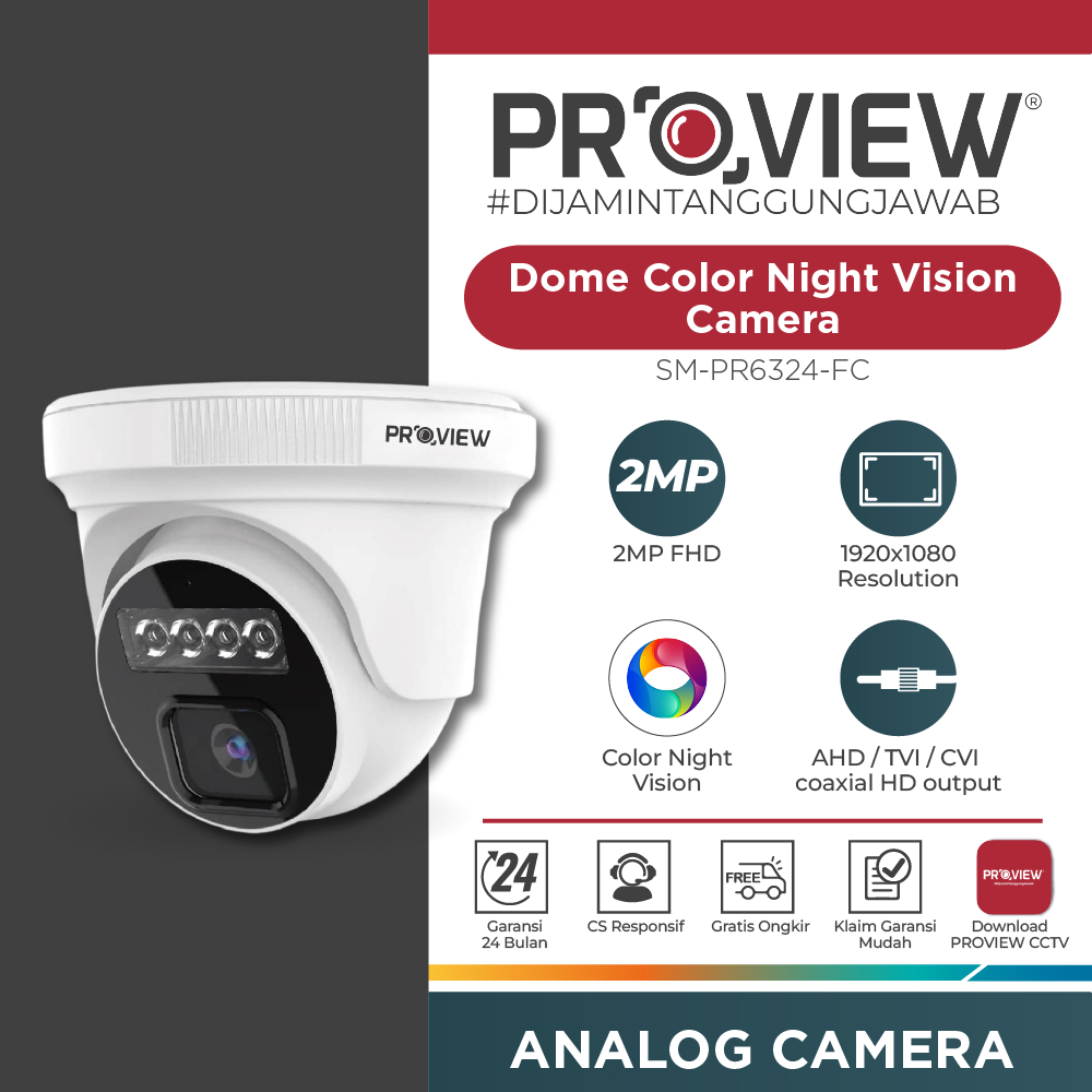 Jual PROVIEW Analog Outdoor Camera 2MP 1080p Gambar HD IP66 Night ...