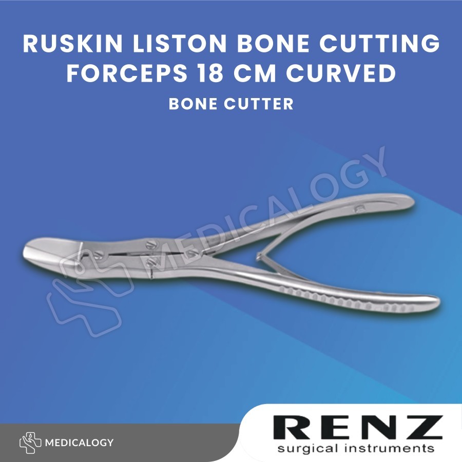 Jual RENZ Ruskin Liston Bone Cutting Forceps 18 cm Curved | Shopee ...