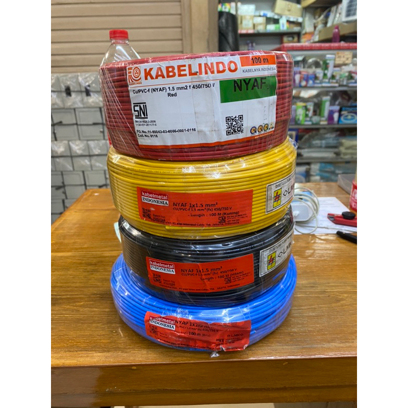 Jual Kabel NYAF 1.5 1x1.5 MM KABEL LINDO METAL Serabut 100 meter | Shopee Indonesia