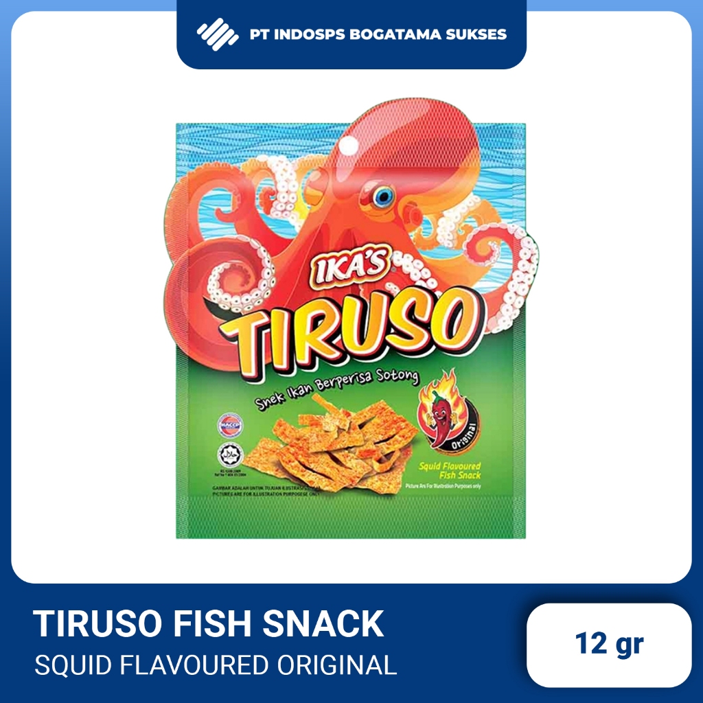 Jual Ika's Tiruso Squid Flavoured Crispy Fish Snack Original | Snack ...