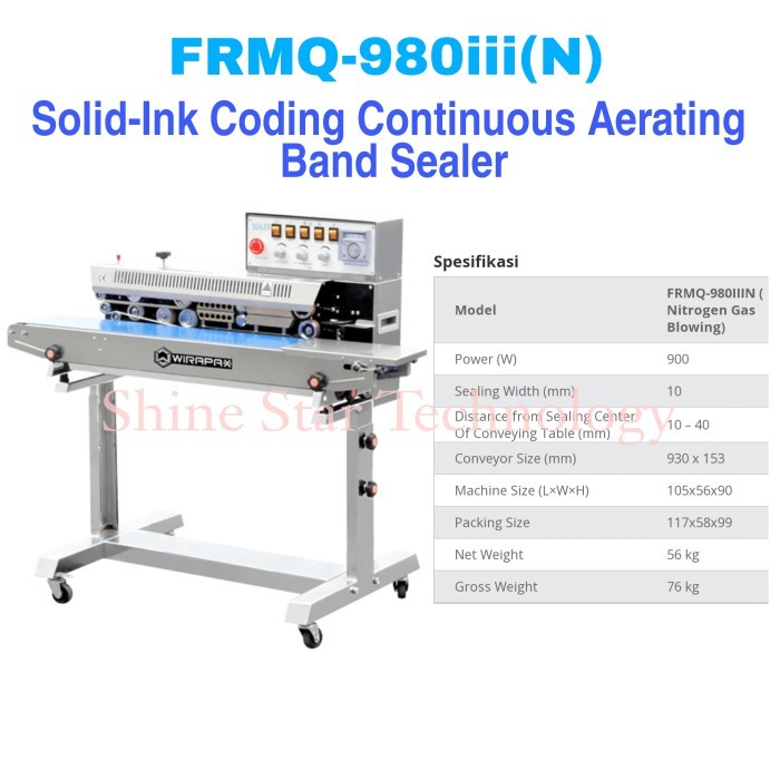Jual Mesin Continuous Band Sealer with Nitrogen Fill and Solid Ink ...