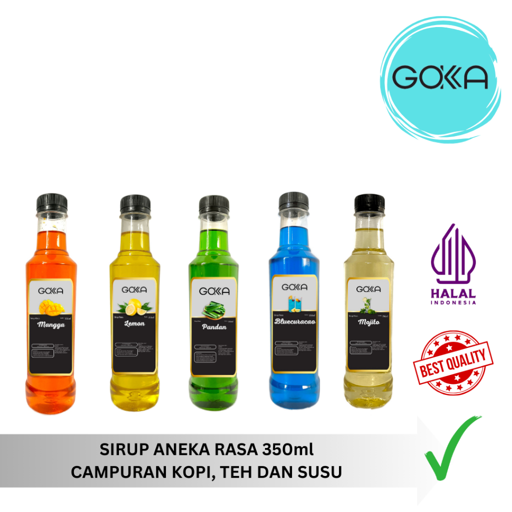 Jual GOKKA Sirup Aneka Rasa Cocok Untuk Campuran Teh, Kopi dan Susu ...