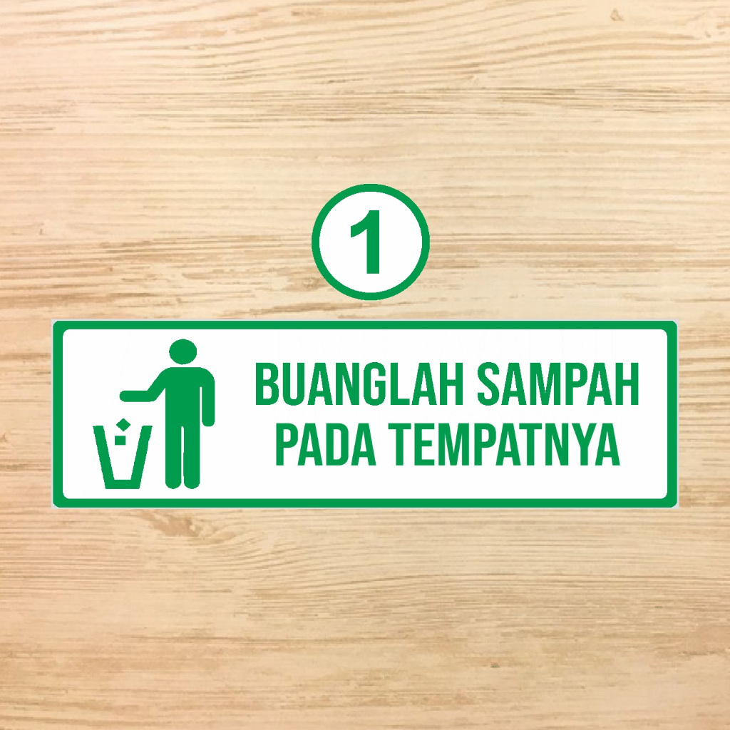 Jual Stiker Himbauan dan Larangan Kebersihan | Sticker Himbauan dan ...