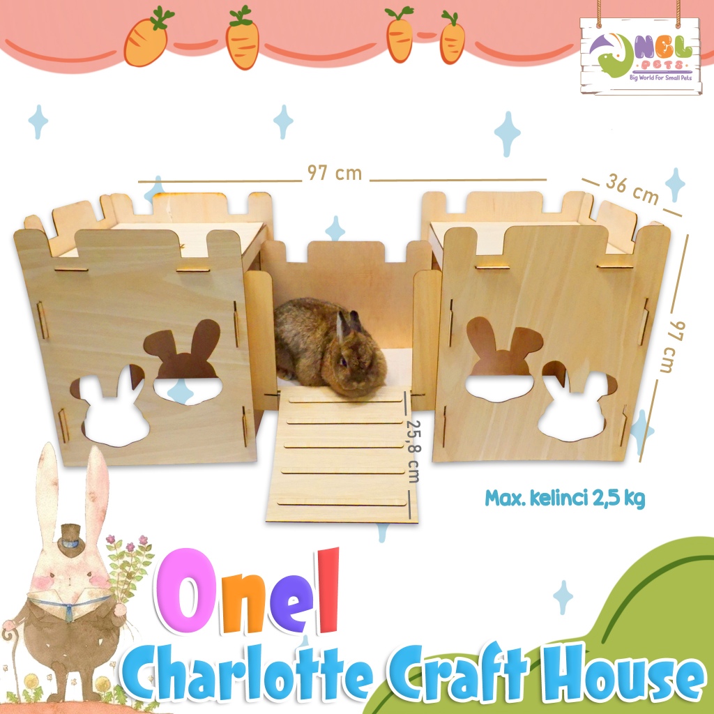 Jual ONEL CRAFT RABBIT HOUSE/RUMAH KELINCI/RABBIT TUNNEL/CHARLOTTE ...