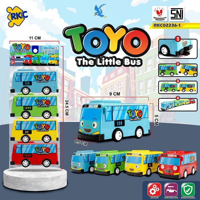 Jual Mainan Anak mobil-Mobilan Bus Tayo/Toyo Kemasan Kantong Isi 4 RKC ...