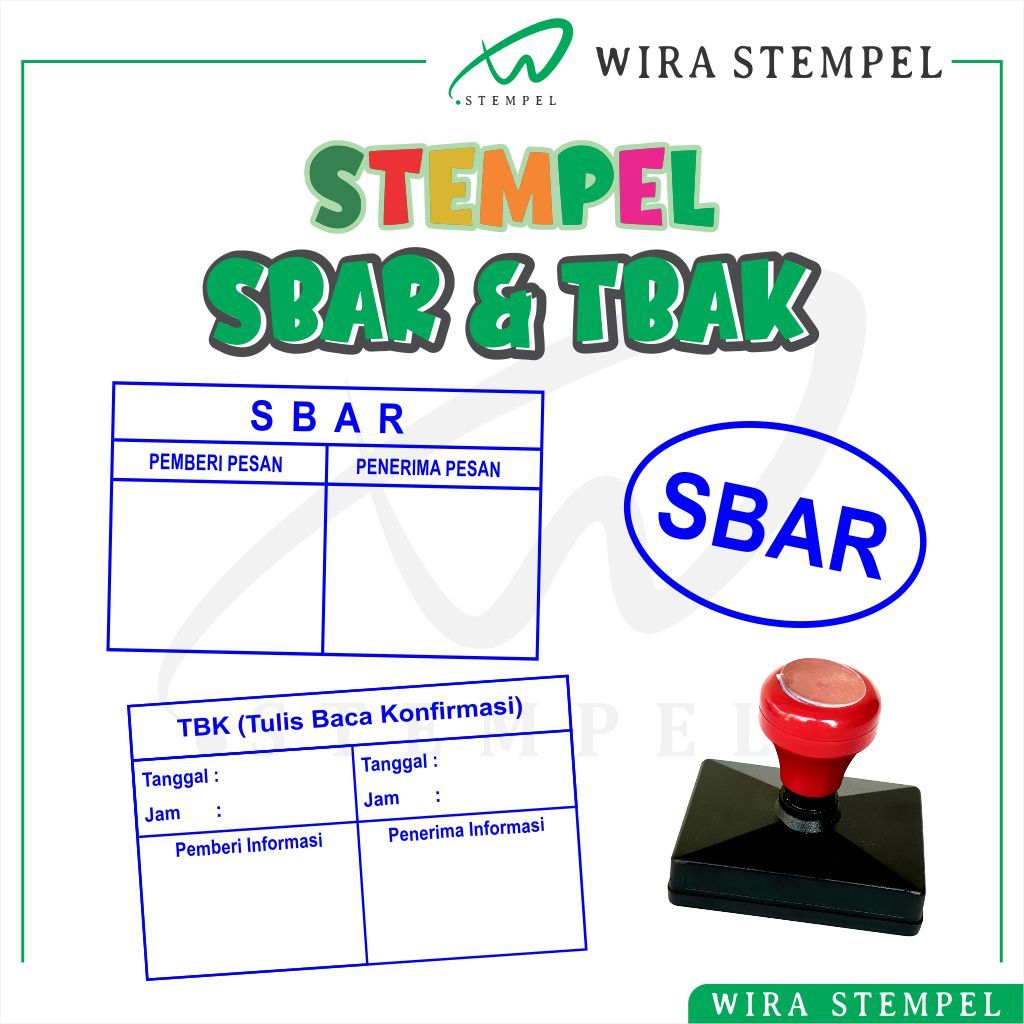 Jual Stempel Custom TBAK Cap Otomatis SBAR Dokter | Shopee Indonesia