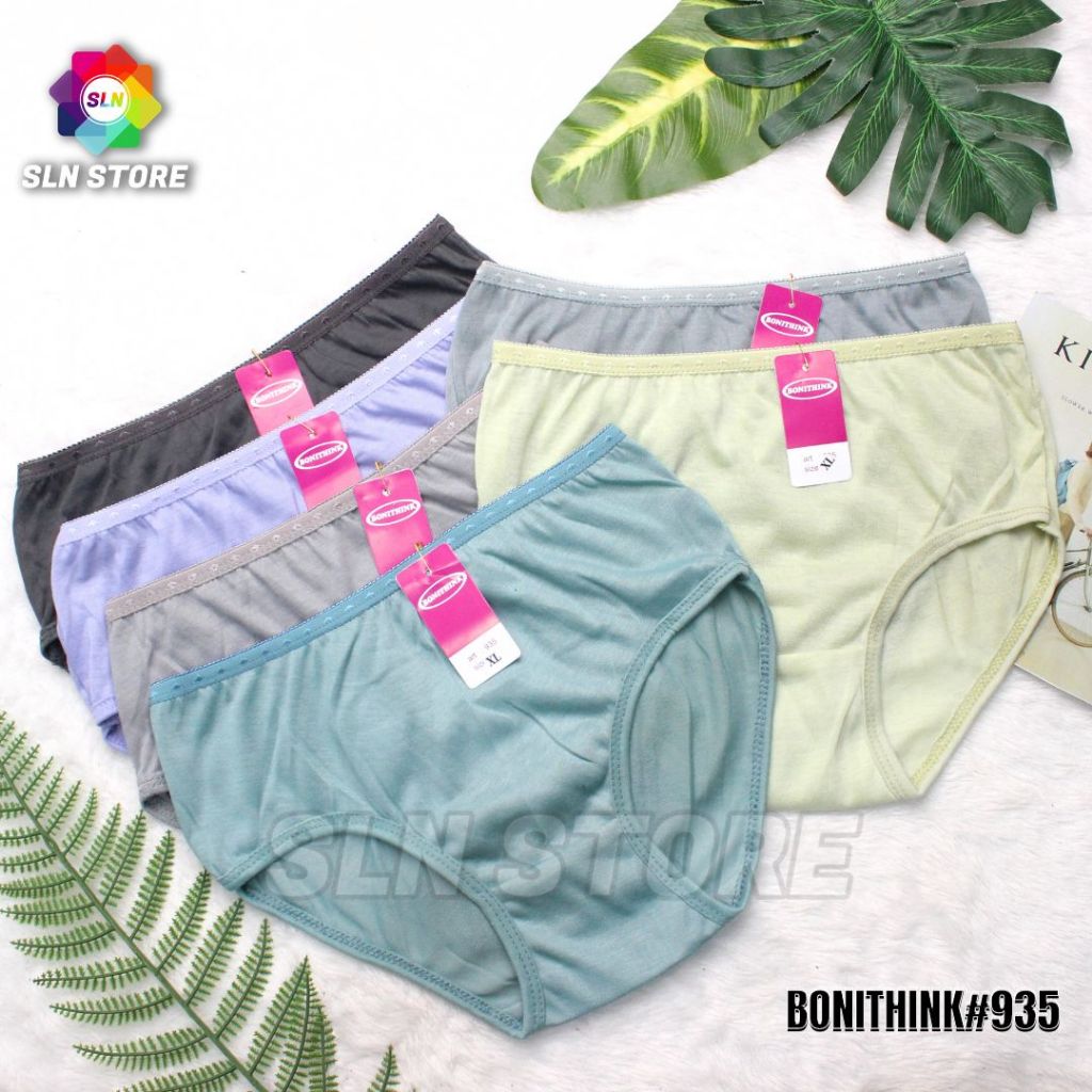 Jual SLN - (12PCS) CELANA DALAM WANITA MOTIF POLOS KARET LOVE - 935 | Shopee Indonesia