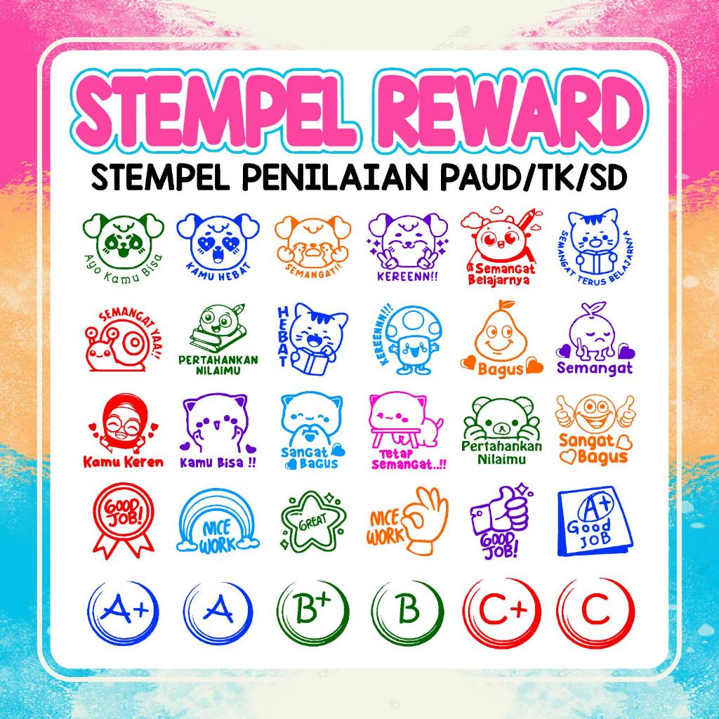 Jual Stempel penilaian PAUD/TK/SD desain menarik dan lucu | Shopee ...