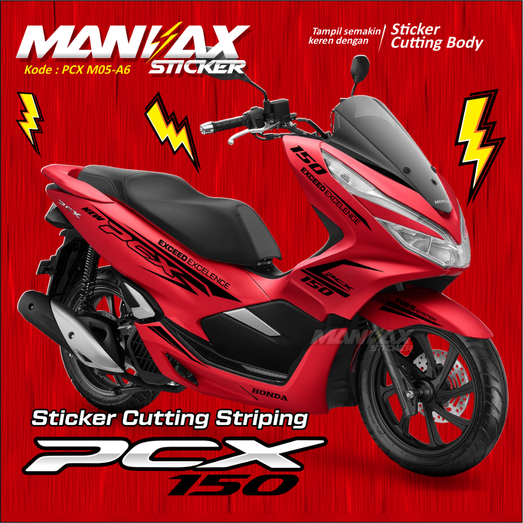 Jual Stiker Cutting PCX 150 List Simple - Stiker Cutting PCX 150 Body ...