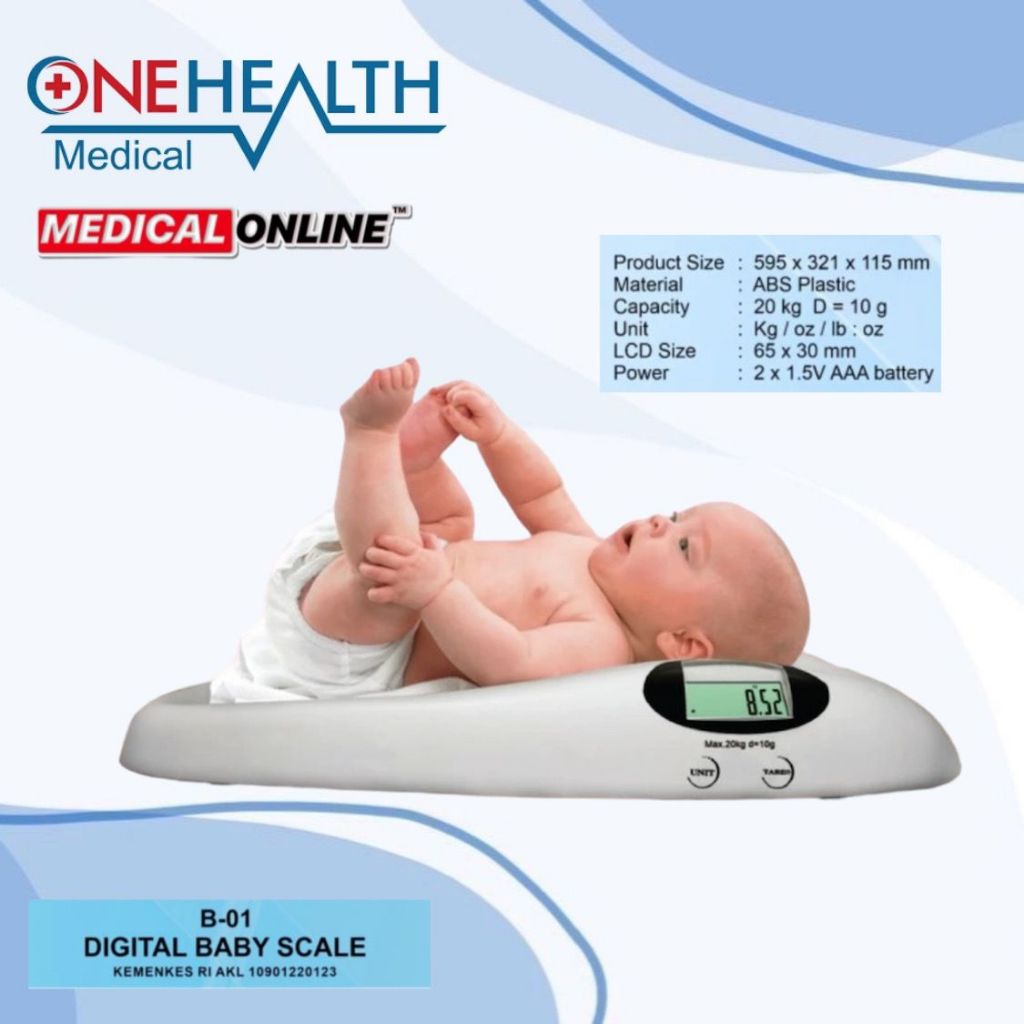 Jual TIMBANGAN BAYI DIGITAL ONEHEALTH B01 BABY SCALE DIGITAL ...