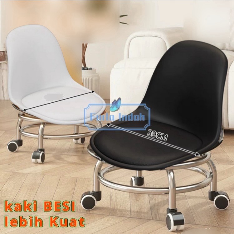 Jual kursi kerja kursi pendek roda kursi dingklik kursi jongkok roda ...