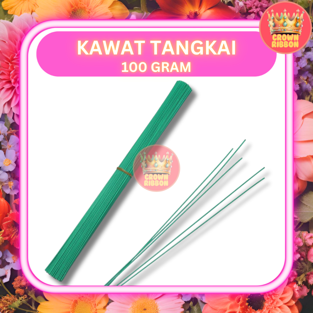 Jual [ 100 Gram ] Kawat Tangkai Bunga / Kawat Florist No 16 18 20 22 24 ...
