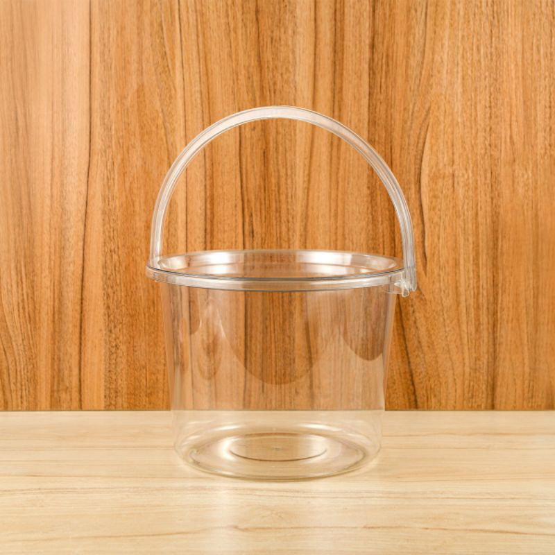 Jual EMBER BENING TRANSPARANT BUCKET ACYRLIC DENGAN TUTUP BAHAN ...