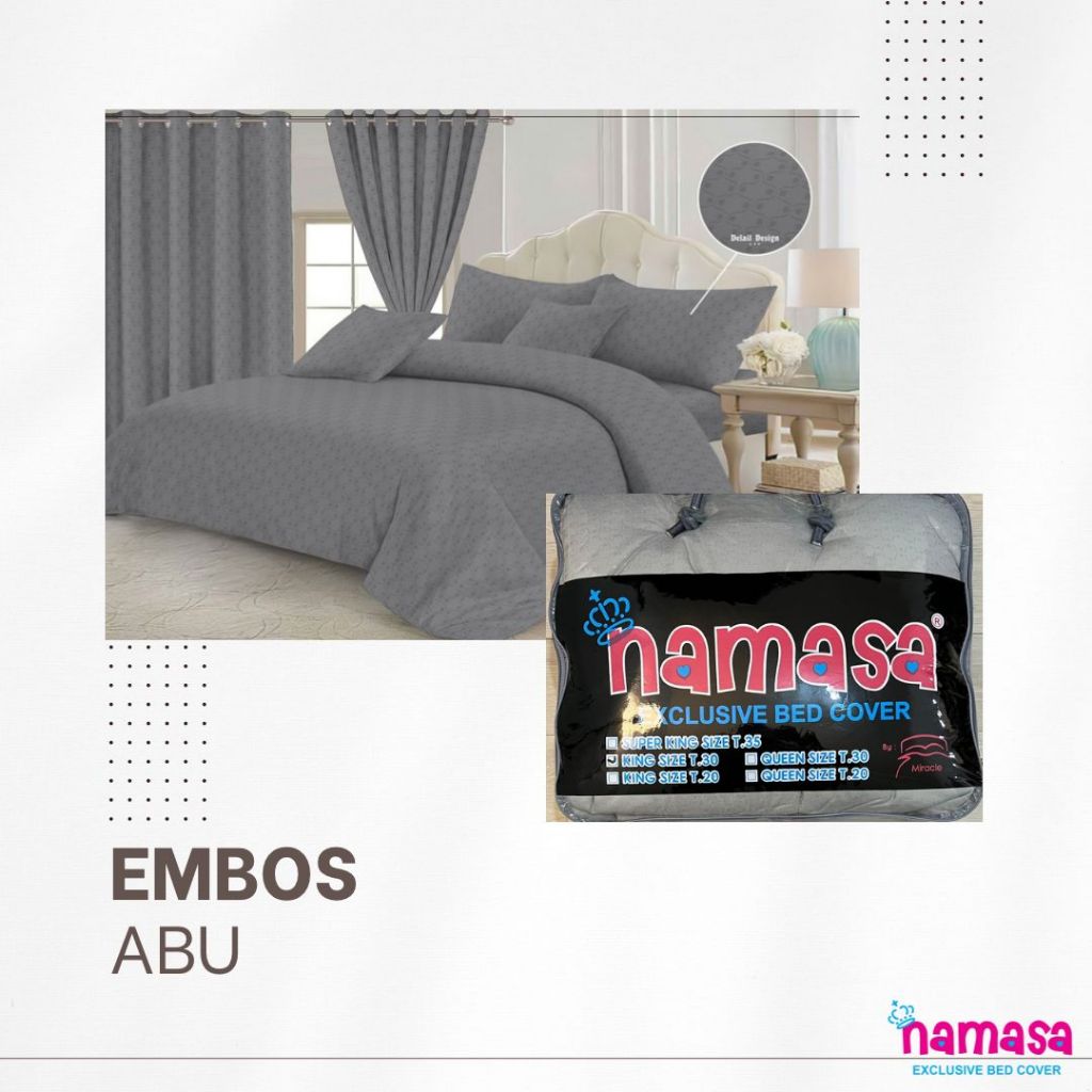 Jual NAMASA Bedcover Set Sprei Ukuran 180x200 tinggi 30 Bahan Lembut ...