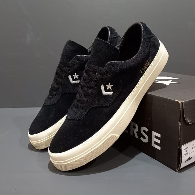 Jual SEPATU CONVERSE ONE STAR L.LOPEZ BLACK WHITE PREMIUM BNIB SEPATU ...