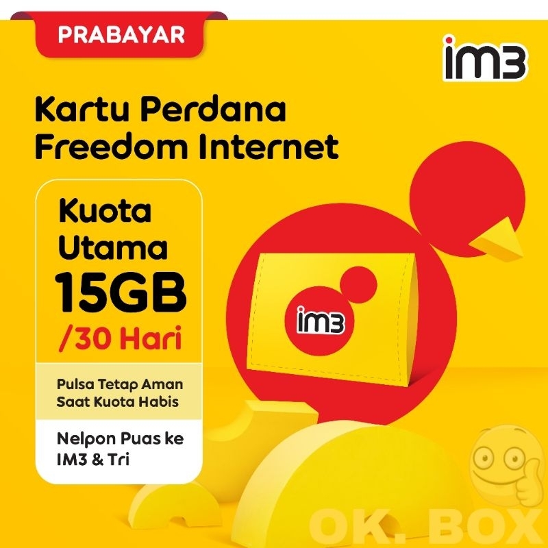 Jual Kartu Perdana Indosat Freedom Internet 15GB NASIONAL SEGEL ...
