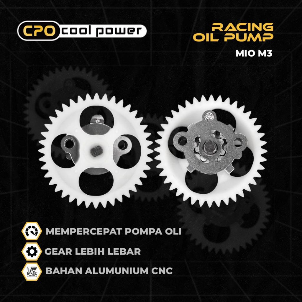 Jual CPO COOL POWER POMPA OLI MIO M3 GEAR 125 FAZZIO FREEGO SOUL GT 125 2PH RACING OIL PUMP GIGI ...