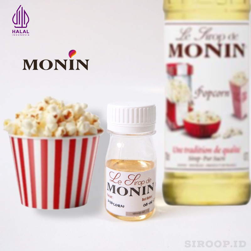 Jual Monin Syrup Popcorn Repack 30ml,75ml,100ml | Shopee Indonesia