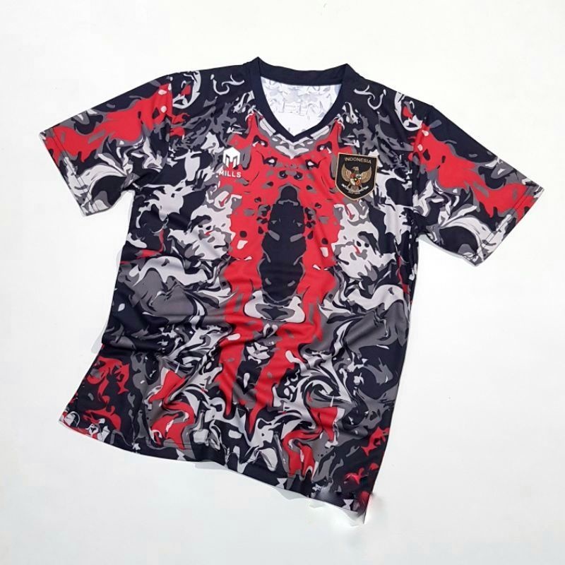Jual Jersey Bola Grade Original Timnas Indonesia Training Mills Merah ...