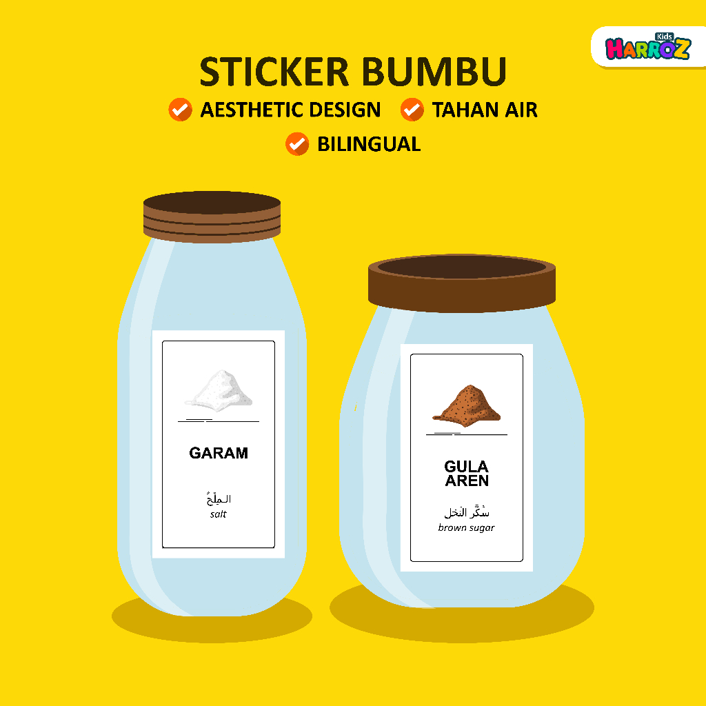 Jual Sticker Label Spice Jar Toples Stiker Bumbu Dapur Minimalis ...