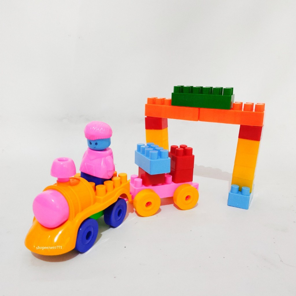 Jual Balok Kereta Api - Block Kereta Api Roda Train Blocks Blok Bongkar Pasang Balok Susun ...