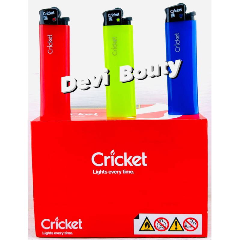 Jual Korek CRICKET 3 warna dan CRICKET POLOS (tanpa merk) isi 50 pcs ...