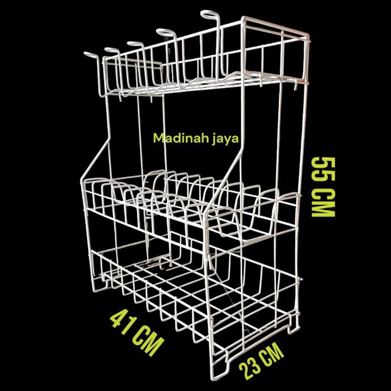 Jual Rak piring Rak piring RPL mini susun 3 Rak piring dapur Rak piring ...