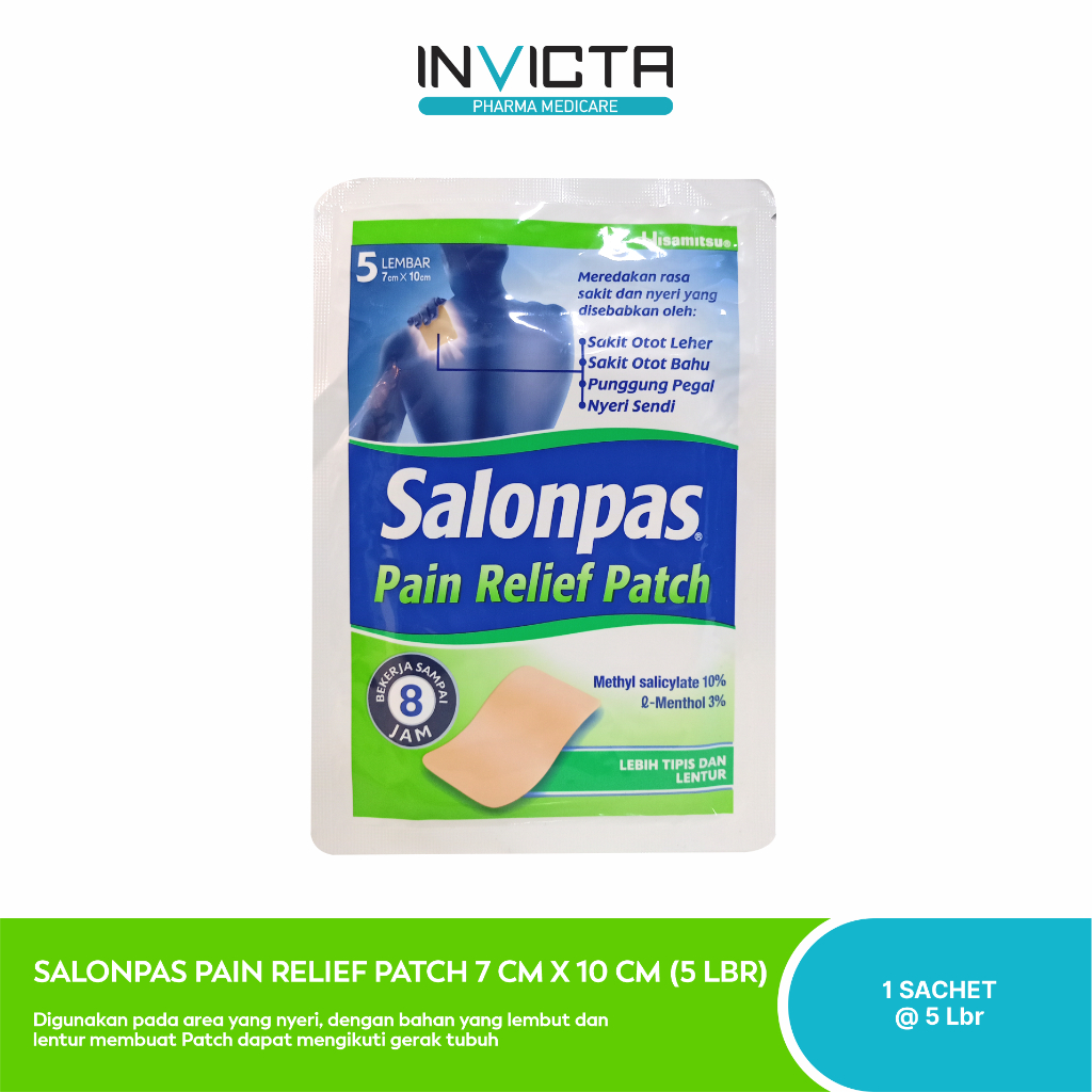 Jual SALONPAS Pain Relief Patch (Pereda Nyeri) - SACHET Isi 5 Lembar ...