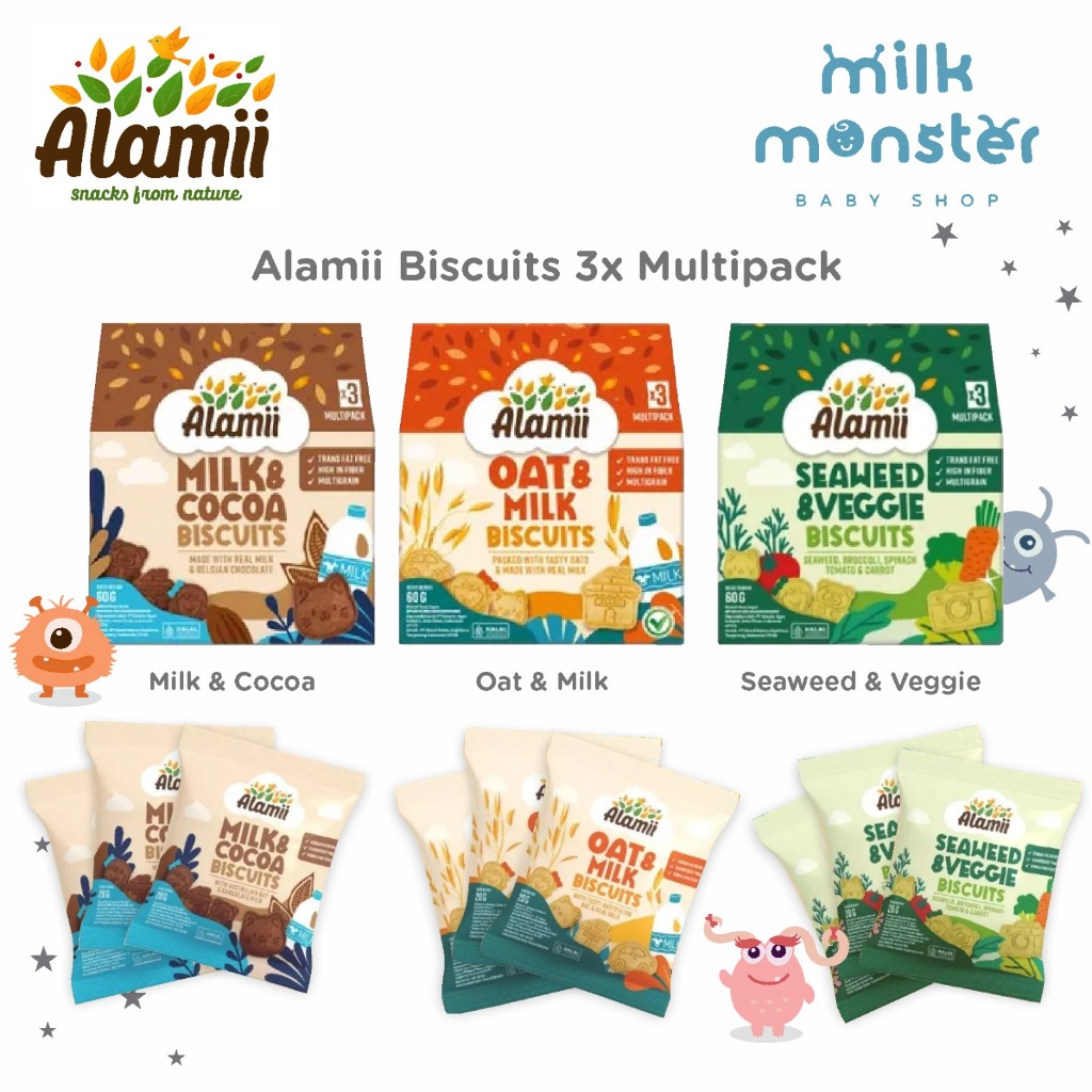 Jual Alamii Multigrain Biscuit 60gr / Biskuit Anak / Camilan Anak ...