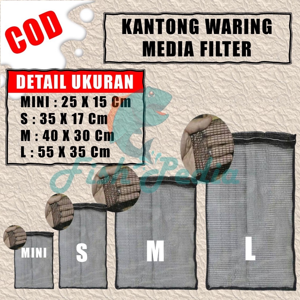 Jual Kantong waring media filter wadah jaring nelayan bekas / karang ...