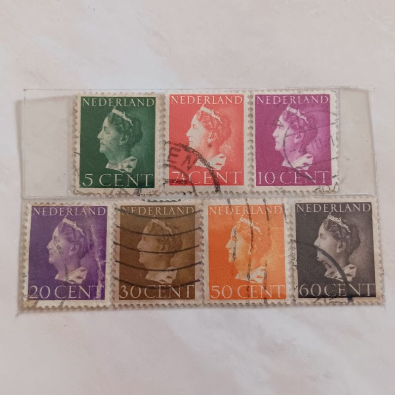 Jual (AB) Perangko Belanda Queen Wilhelmina - 1940-1947 - Type ...