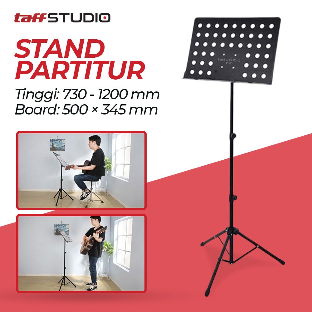 Jual TaffSTUDIO Stand Partitur Musik Standing Book Tiang Lipat Buku ...