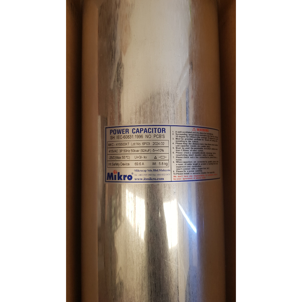 Jual Capacitor Bank 50kVAR 415VAC 50hz mkc-415500KT | Shopee Indonesia