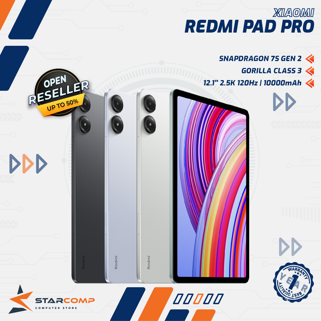 Jual Xiaomi Redmi Pad Pro 8/256GB Snapdragon 7s Gen 2 12.1" 2.5K 120Hz ...