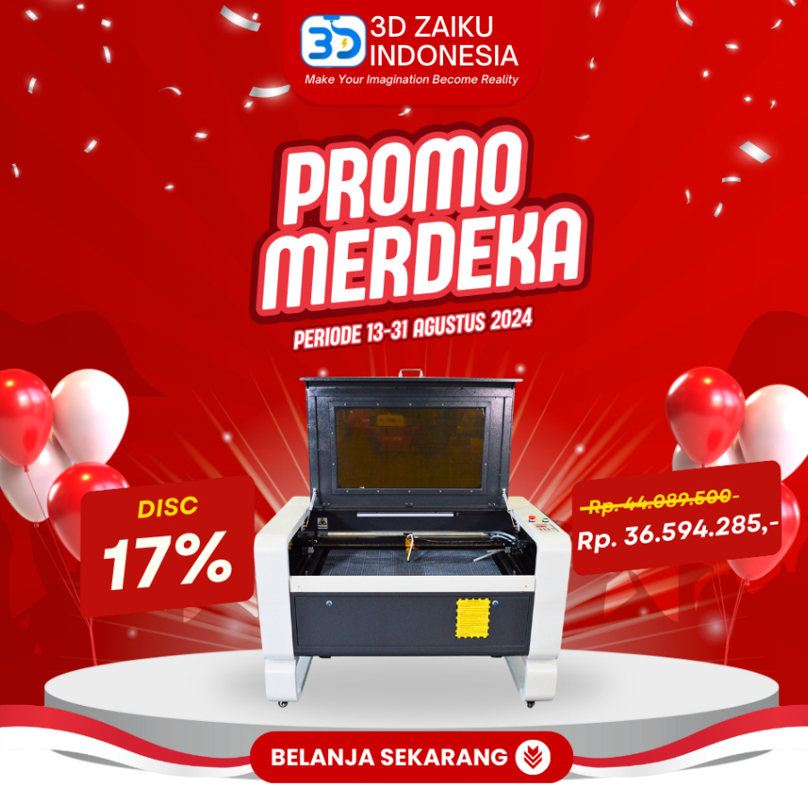 Jual Zaiku CNC LS-6090 dengan 100 Watt Laser CO2 untuk Cutting dan Grafir | Shopee Indonesia