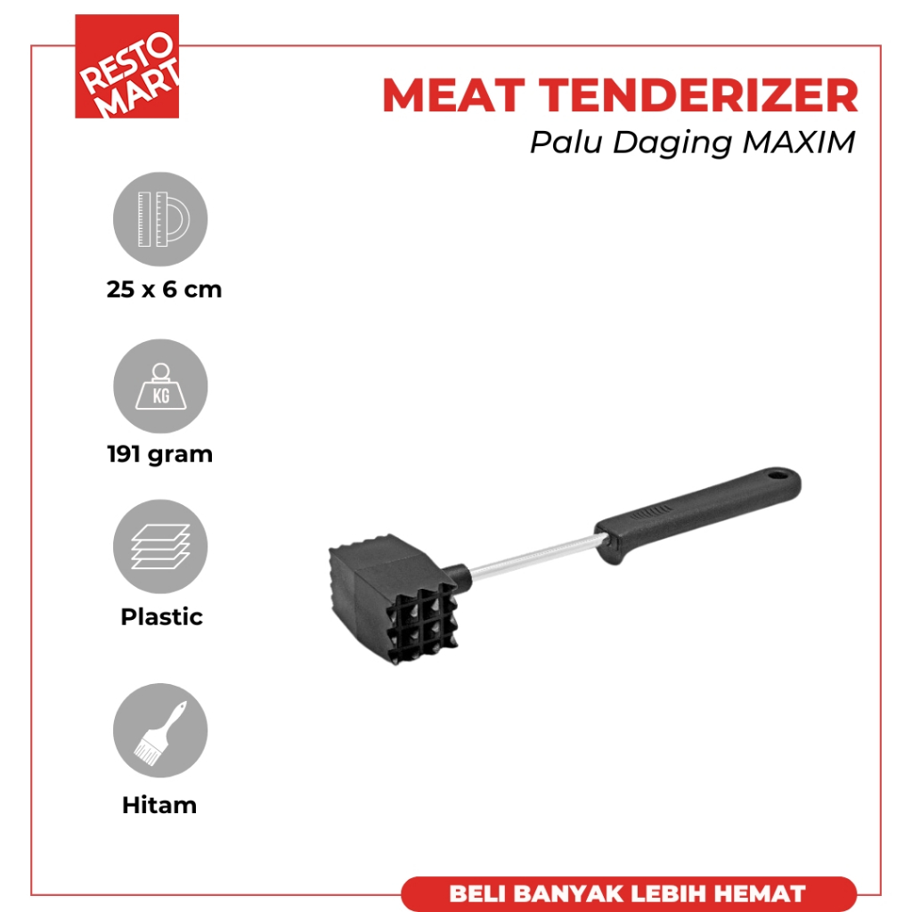 Jual Palu Daging / Meat Tenderizer MAXIM Stainless Steel (1514244) (F12 ...
