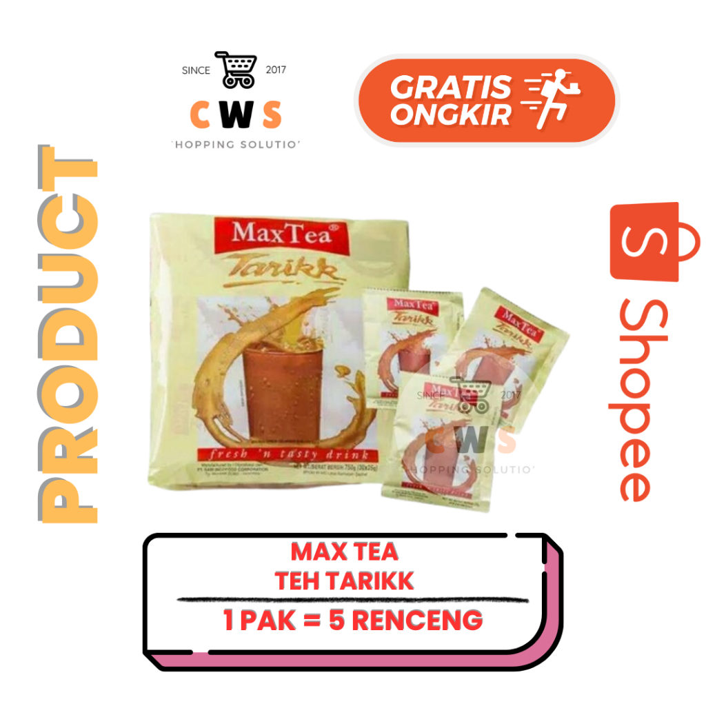 Jual MAXTEA Teh Tarik Sachet - 1 Pak / 5 Renceng / 50 Pcs | Shopee ...