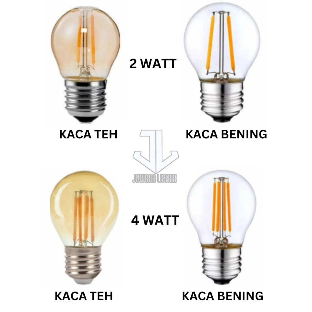 Jual LAMPU LED FILAMENT G45 MURAH 2 4 WATT E27 | Shopee Indonesia