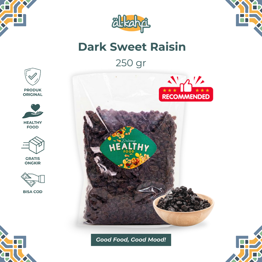 Jual Kismis Hitam Dark Raisin 250 Gr Kismis Manis Original | Shopee ...
