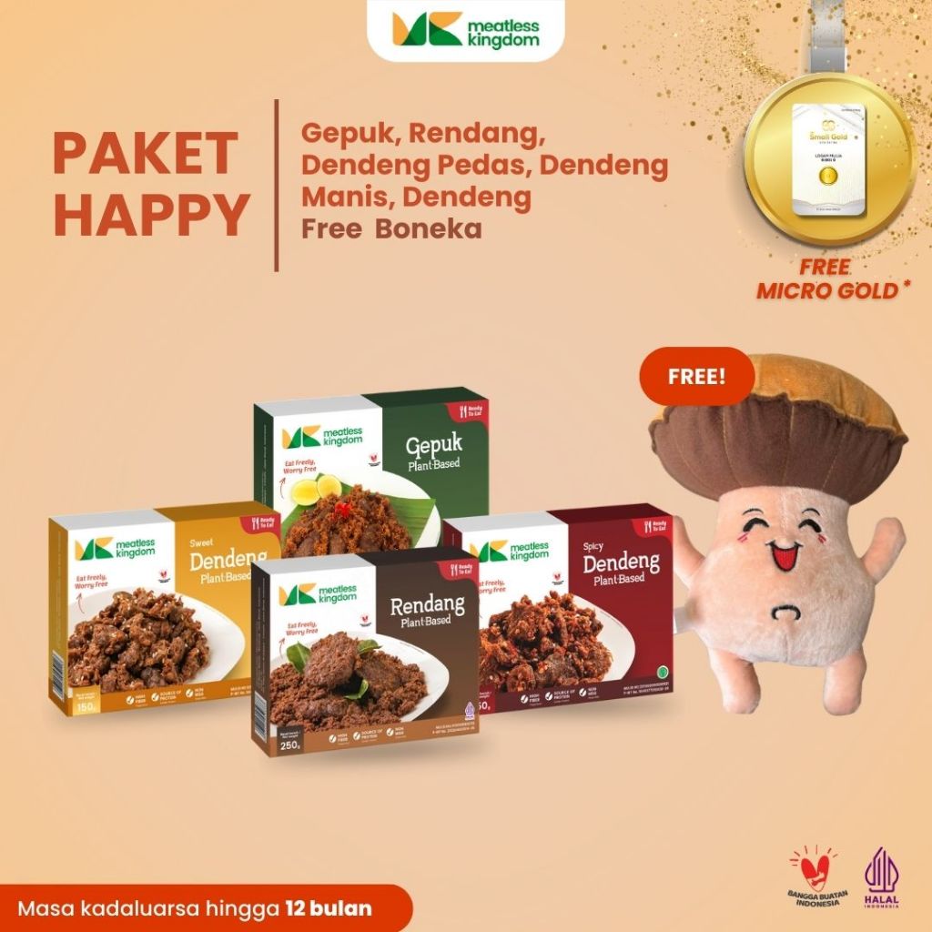Jual Paket Happy Plant-Based | Rendang Vegan, Dendeng Manis & Pedas ...